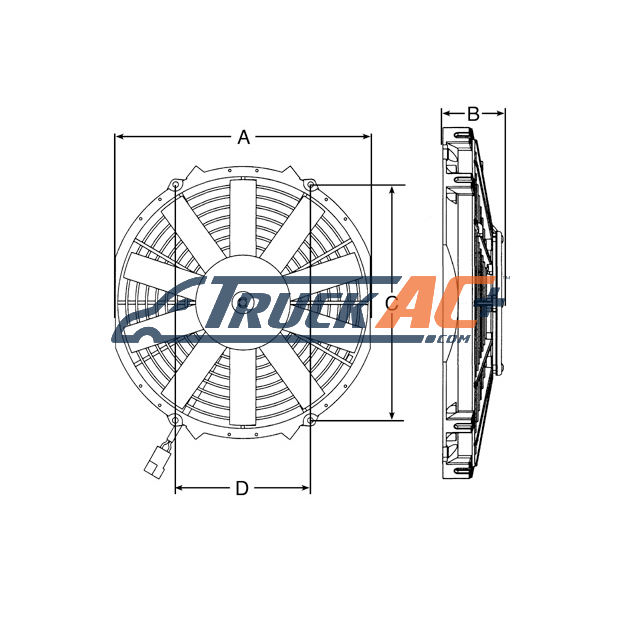 OEM Spal Electric Fan - Spal VA18-AP70/LL/F-59A, 30102113