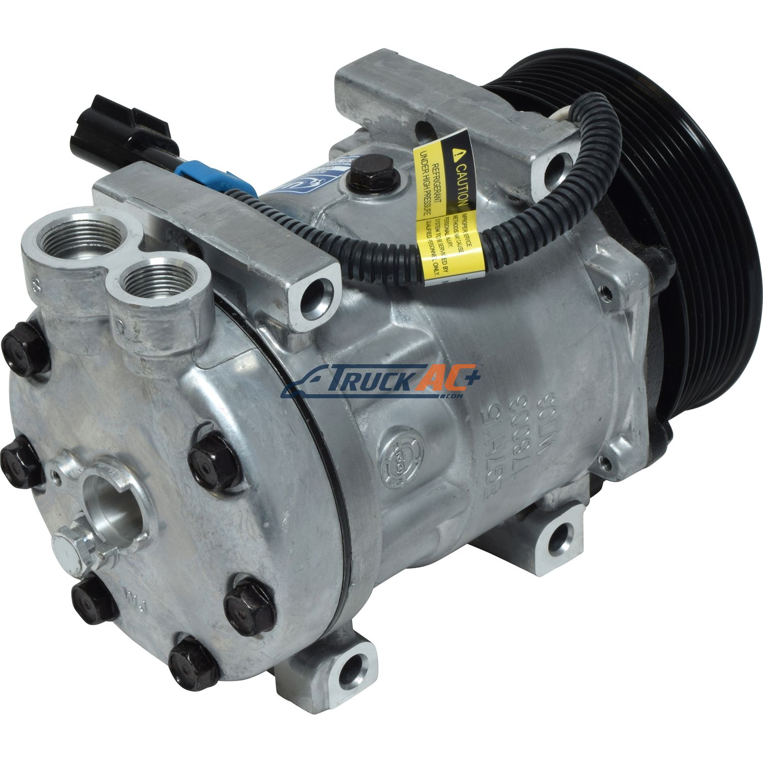 Sanden Style A/C Compressor - Sanden 4307, 4307U, Truck Air 03-0621 ...