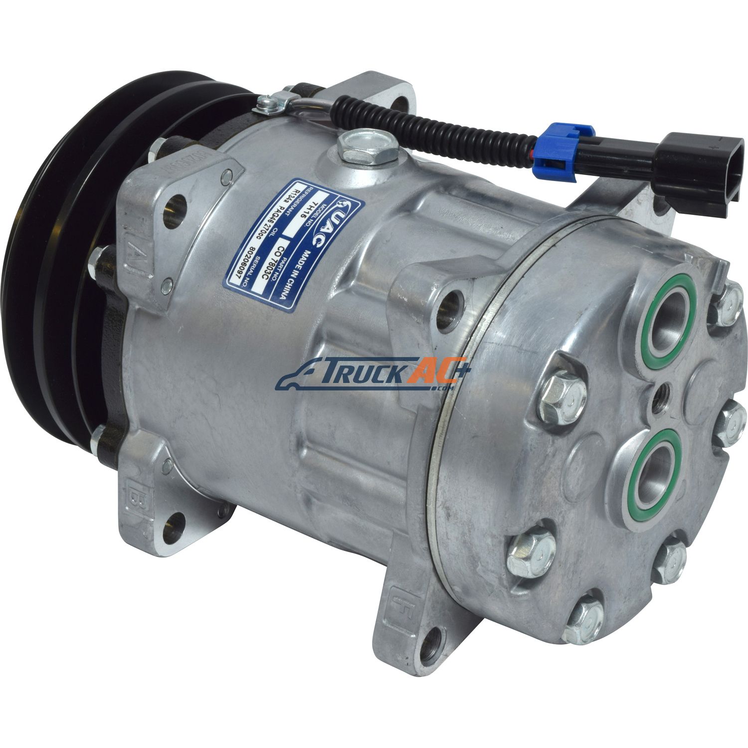 Sanden Style A/C Compressor - Sanden 7803, Truck Air 03-1843, MEI 5704