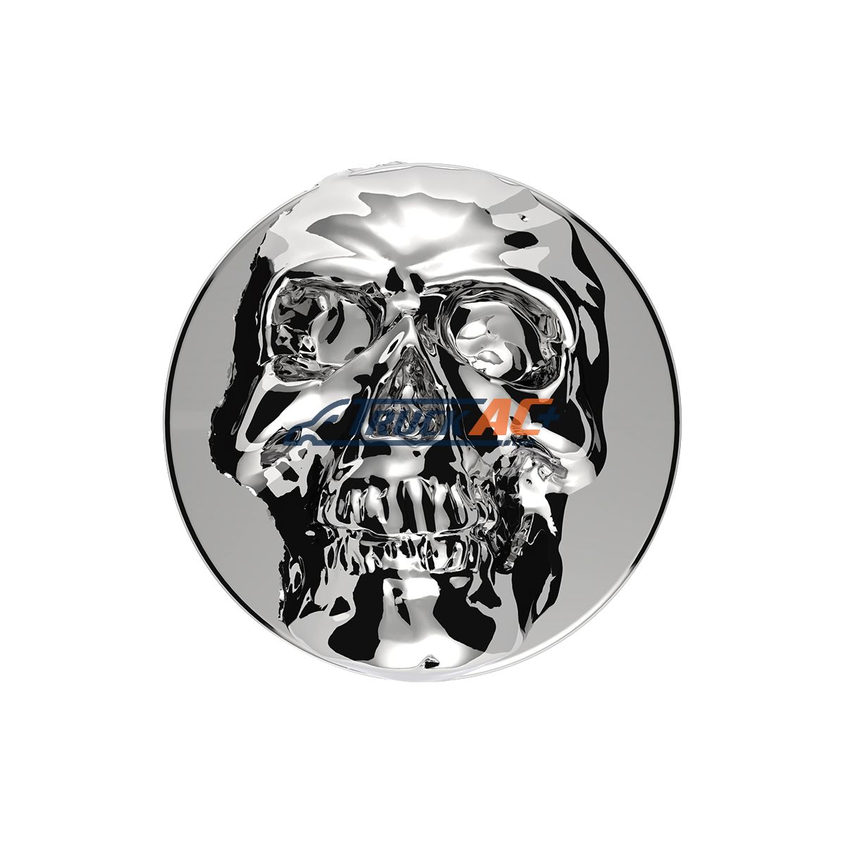 Skull Air Valve Knob - Chrome - United Pacific 23058