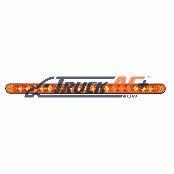 19 LED 12" Reflector Light Bar With Black Housing - Amber LED/Amber ...