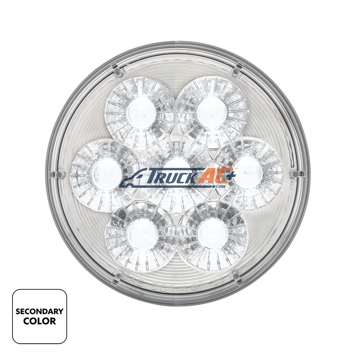 14 LED 4" Round Double Fury Light (Stop, Turn & Tail) - Red & White LED ...