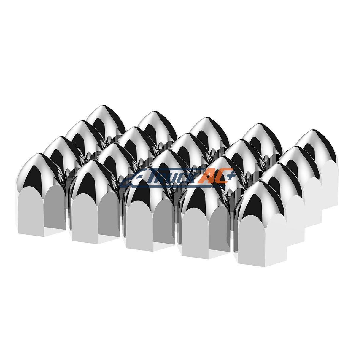 1-1/2" X 2-3/4" Chrome Plastic Bullet Nut Covers - Push-On (20-Pack ...