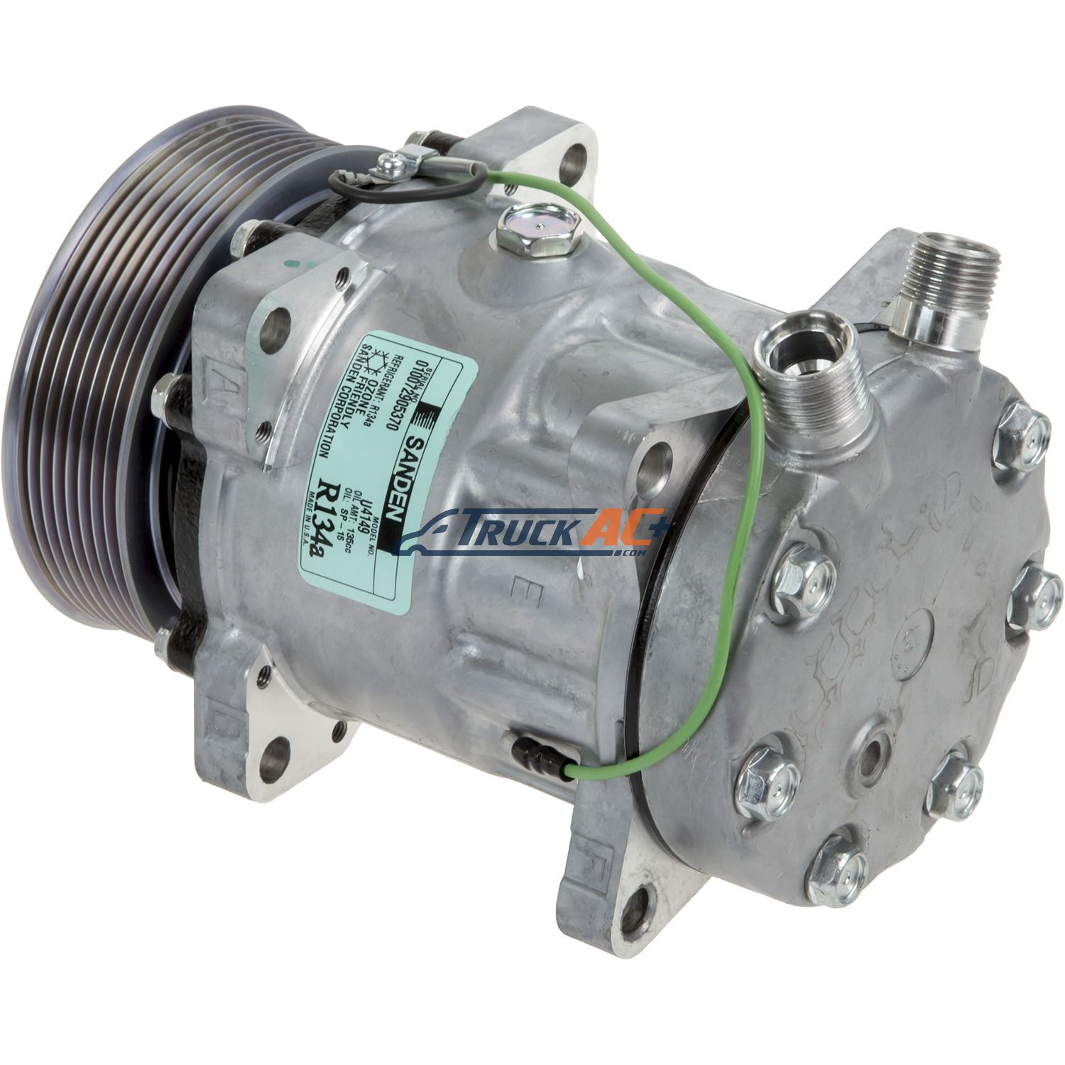 OEM Sanden A/C Compressor - Sanden 4149, 8086, 8240, Truck Air 03-3839 ...