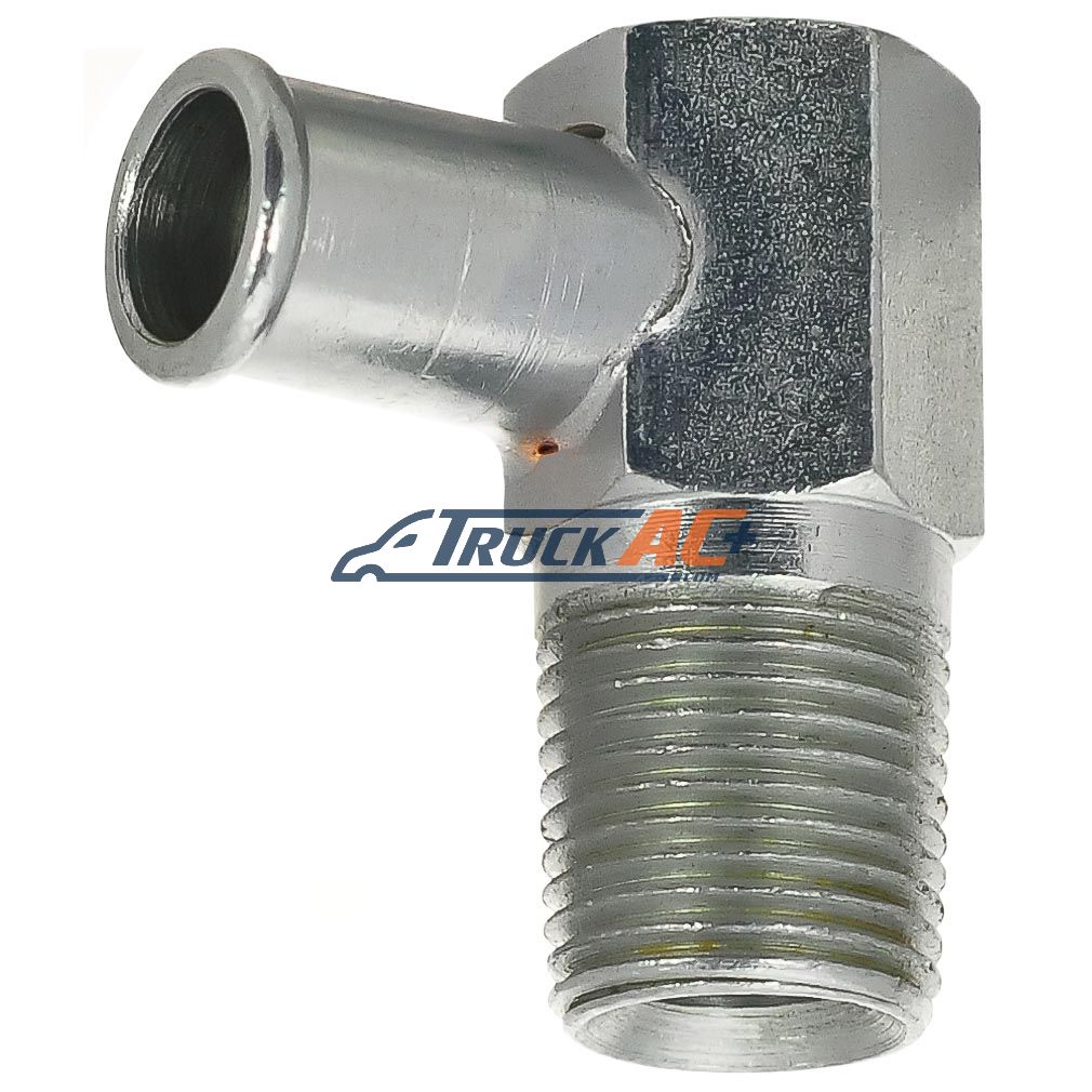 Heater Hose Fitting - 90 Elbow 1/2" Male Pipe - Hex Base - CoolPoint ...
