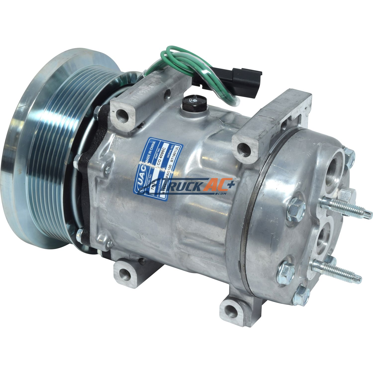 Sanden Style A/C Compressor - Sanden 4095U1, Truck Air 03-3828, MEI 54095