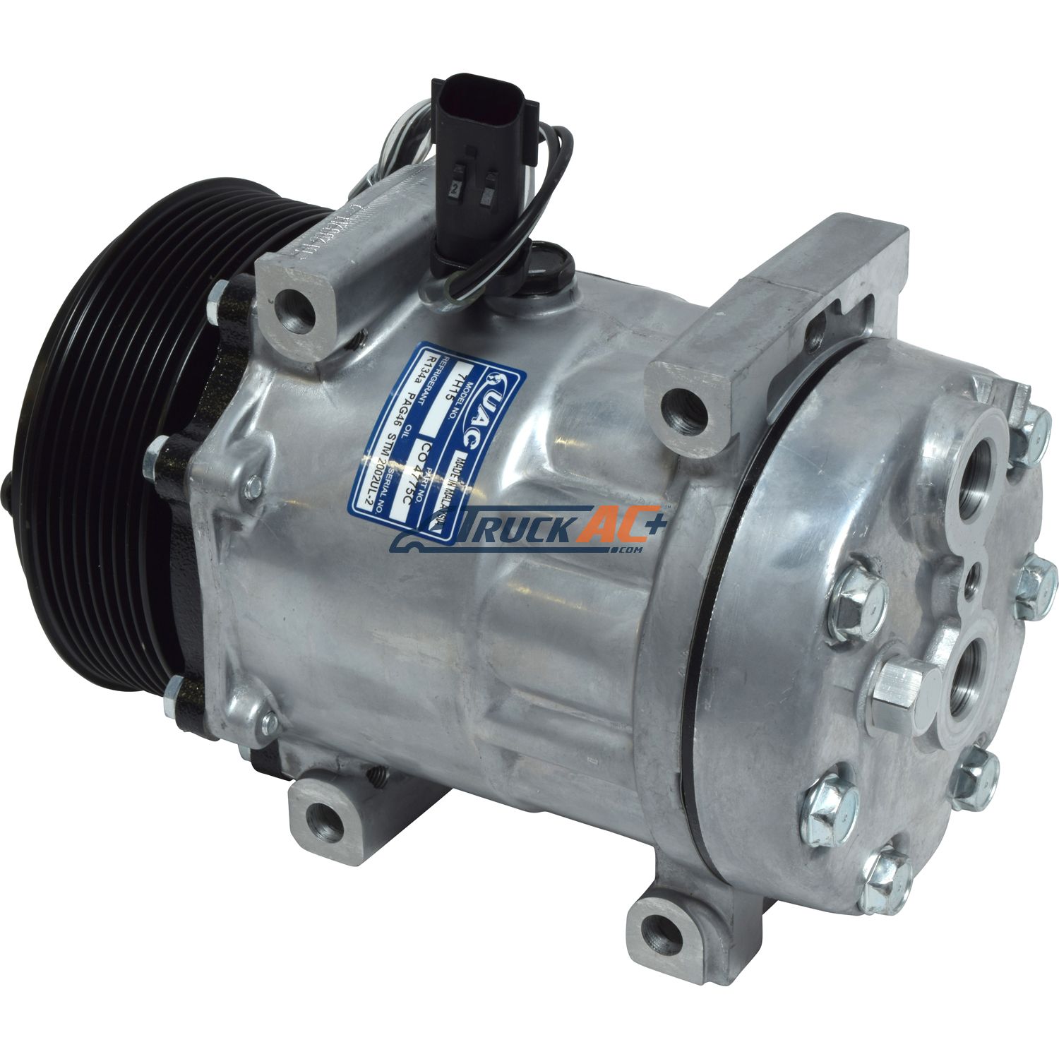 Sanden Style A/C Compressor - Sanden 4775, Truck Air 03-0306, MEI 54775
