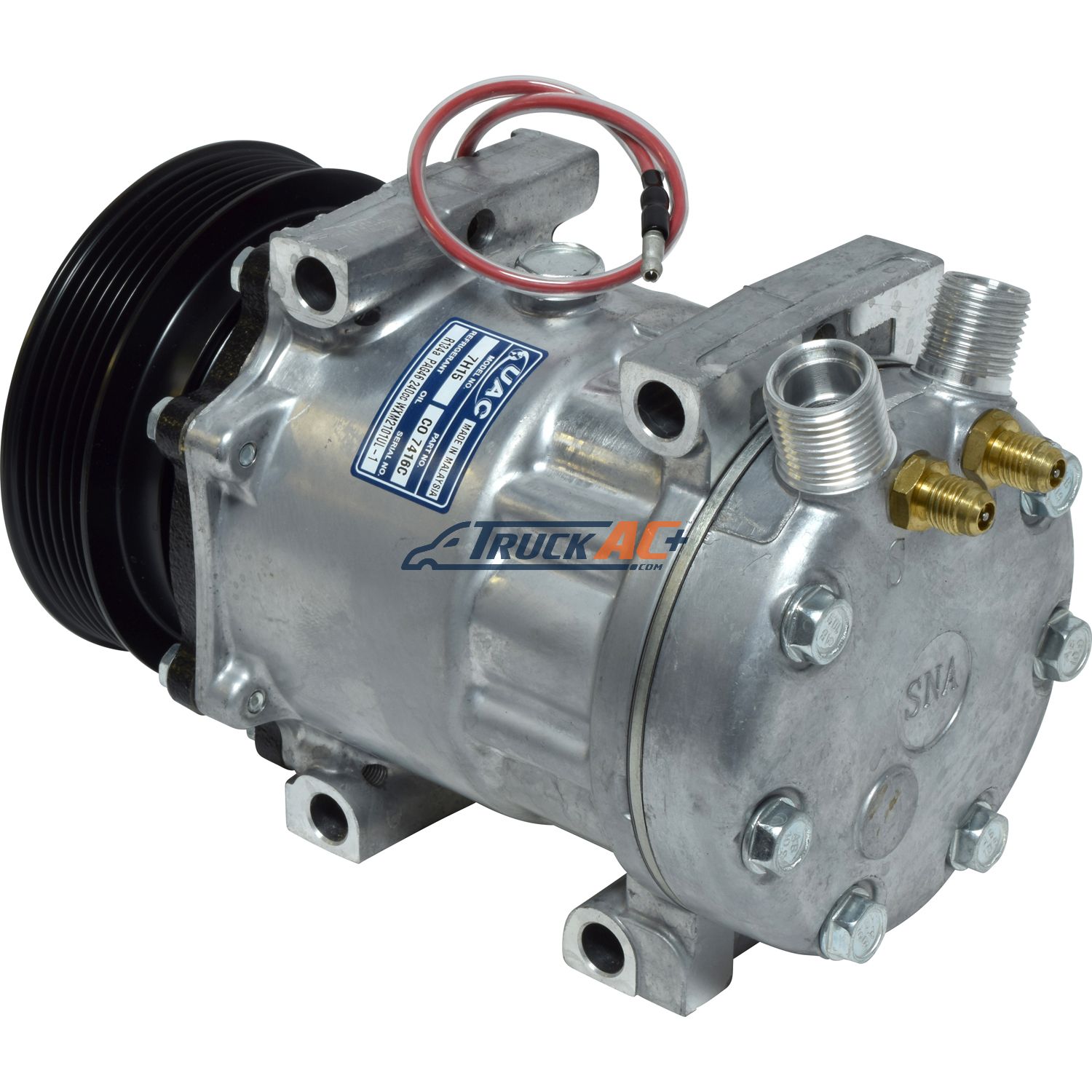 Sanden Style A/C Compressor - Sanden 4628, 8105, Truck Air 03-3414, MEI ...