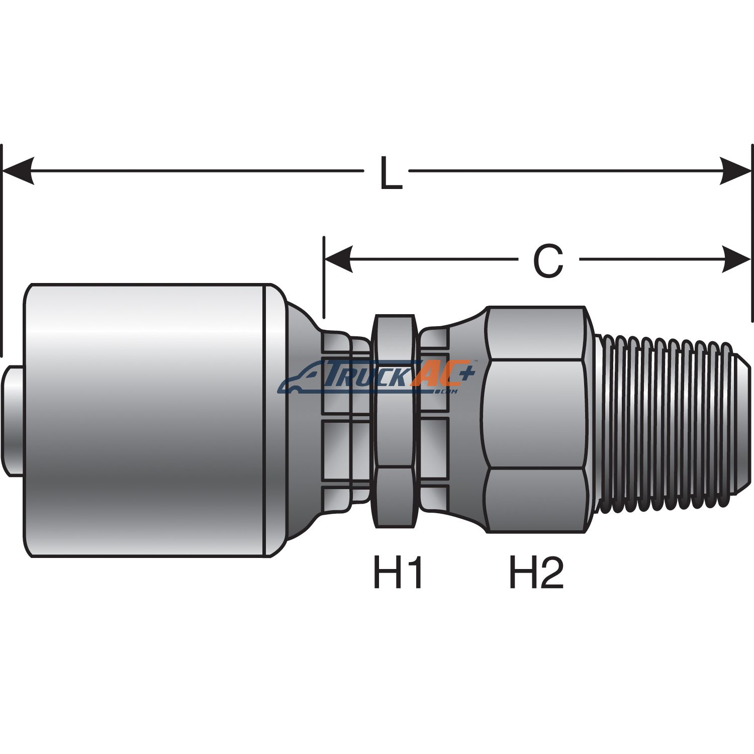 Gates 2 Wire Hose Fitting - Gates G25105-0808