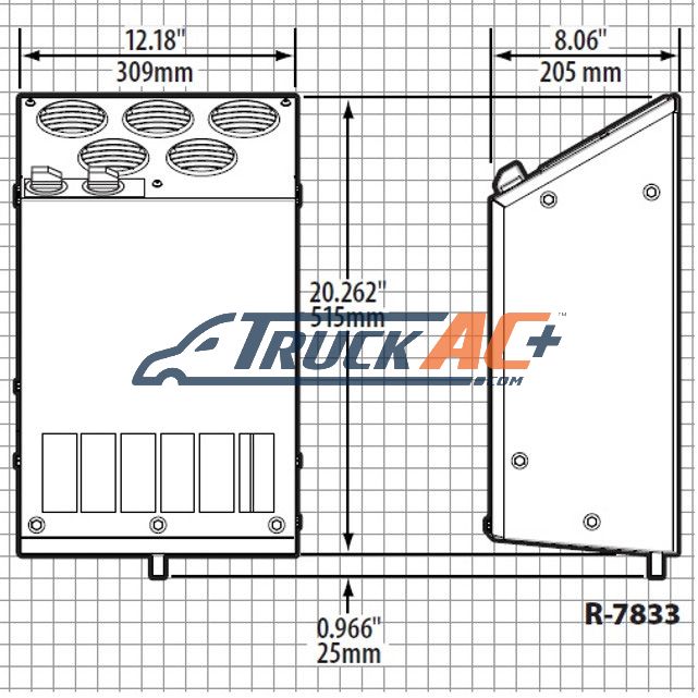 Red Dot Backwall A/C Unit - Red Dot R-7833-0P