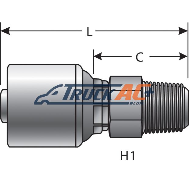 Gates 2 Wire Hose Fitting - Gates G25100-0808